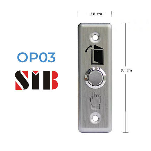 Control de Acceso - Botón REX OP03 - Acero Inoxidable